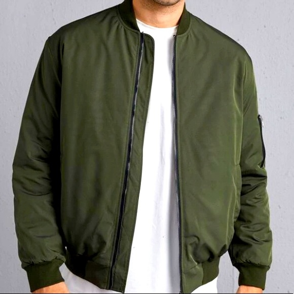 Kayden K | Jackets & Coats | Mens Army Green Bomber Jacket | Poshmark